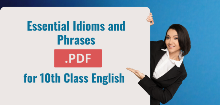 Download Idioms and Phrases PDF with Examples for Class 10
